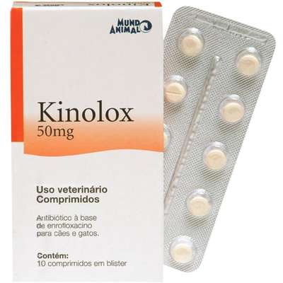 Antibiótico Mundo Animal Kinolox 50 mg - 10 Comprimidos | Petlove