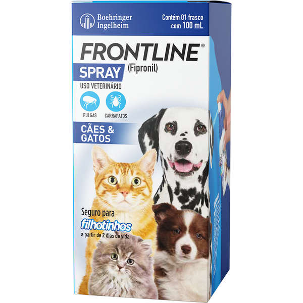 Frontline Spray para Cães e Gatos - Antipulgas e Carrapatos | Petlove