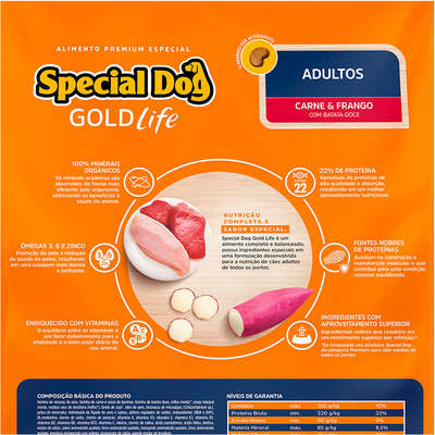 Ração Seca Special Dog Life Carne e Frango com Batata Doce para Cães ...
