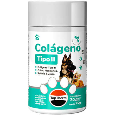 Suplemento Vitamínico Toptherm Colágeno Tipo II para Cães e Gatos | Petlove